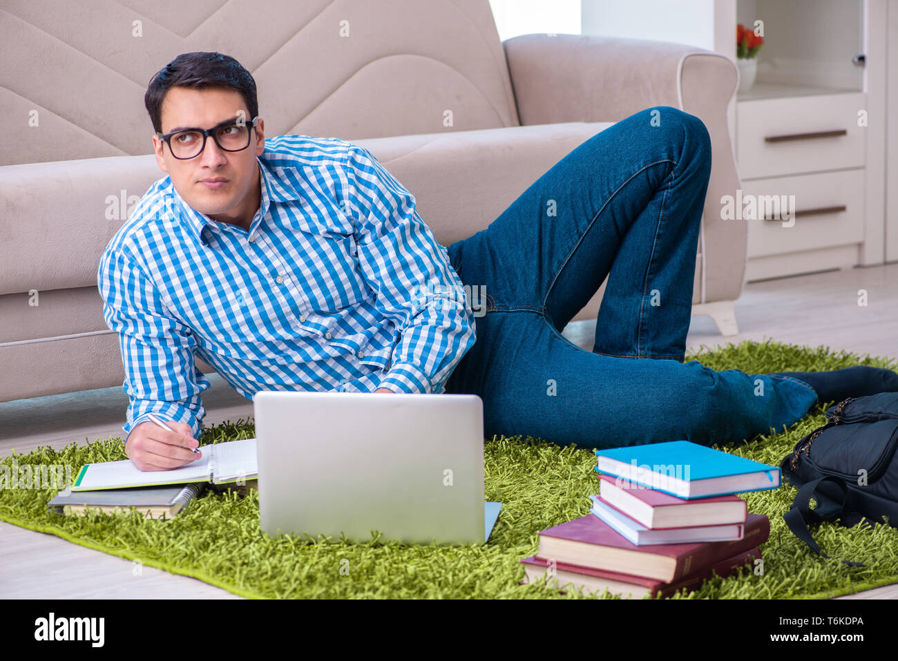 Student doing distance MBA online training Stock Photo - Alamy