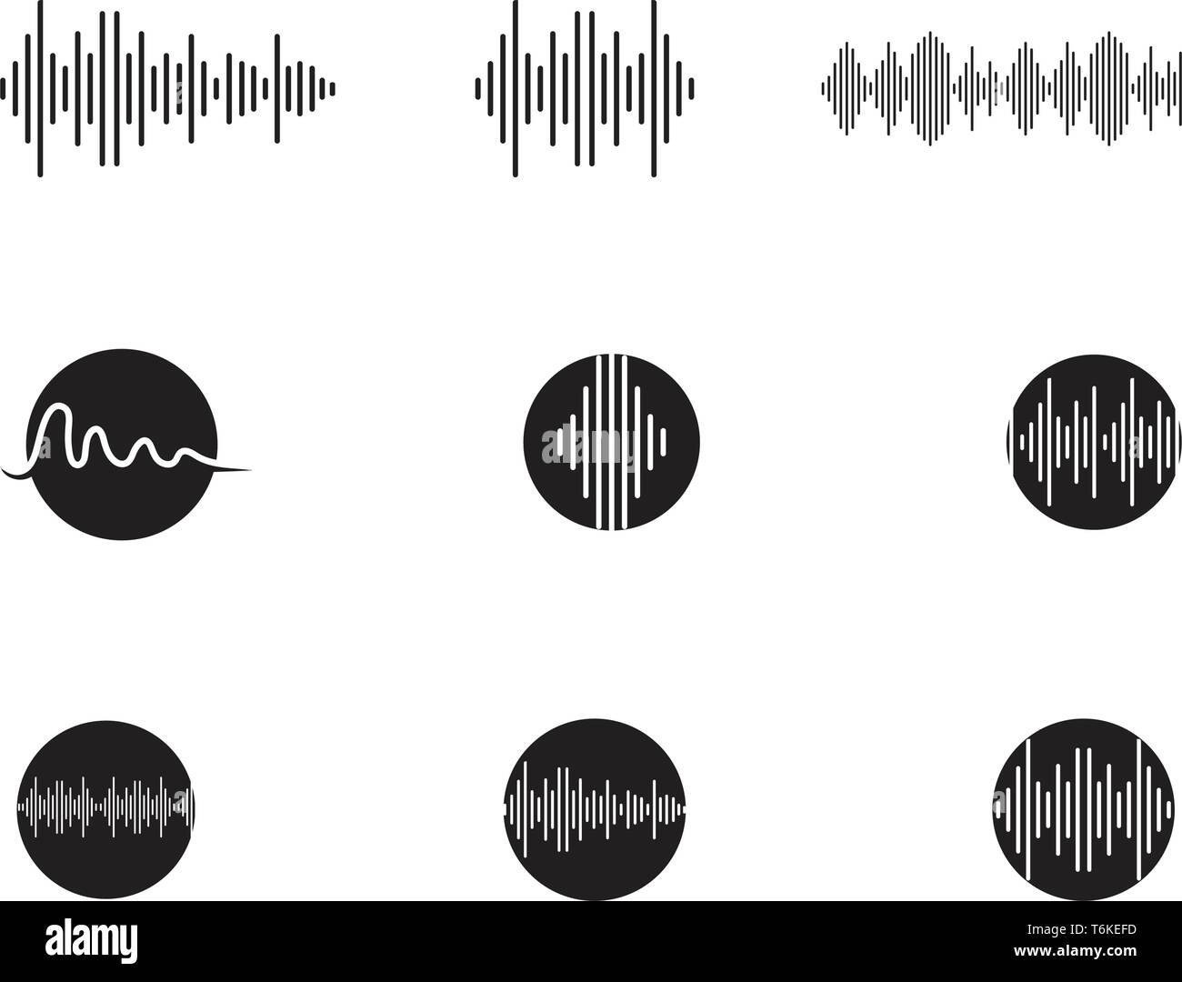 Sound waves vector illustration design template Stock Vector Image ...