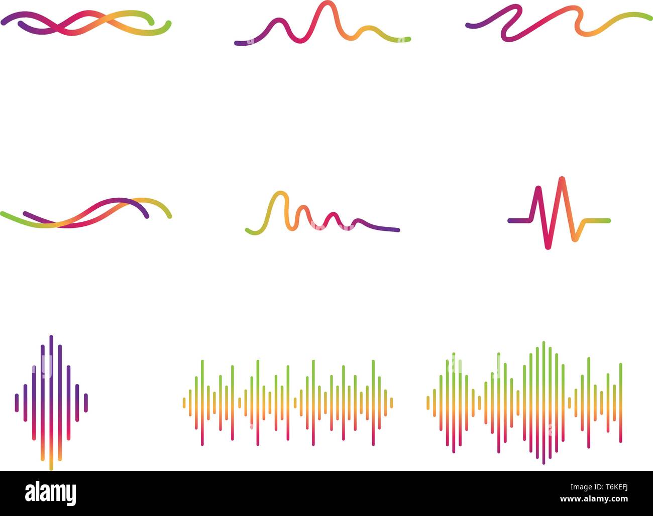 Sound waves vector illustration design template Stock Vector Image ...