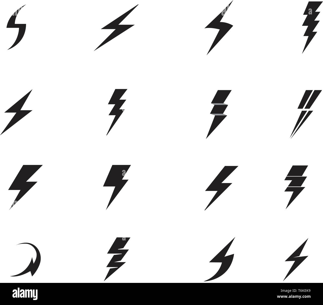 Flash thunderbolt Template vector icon illustration Stock Vector Image ...