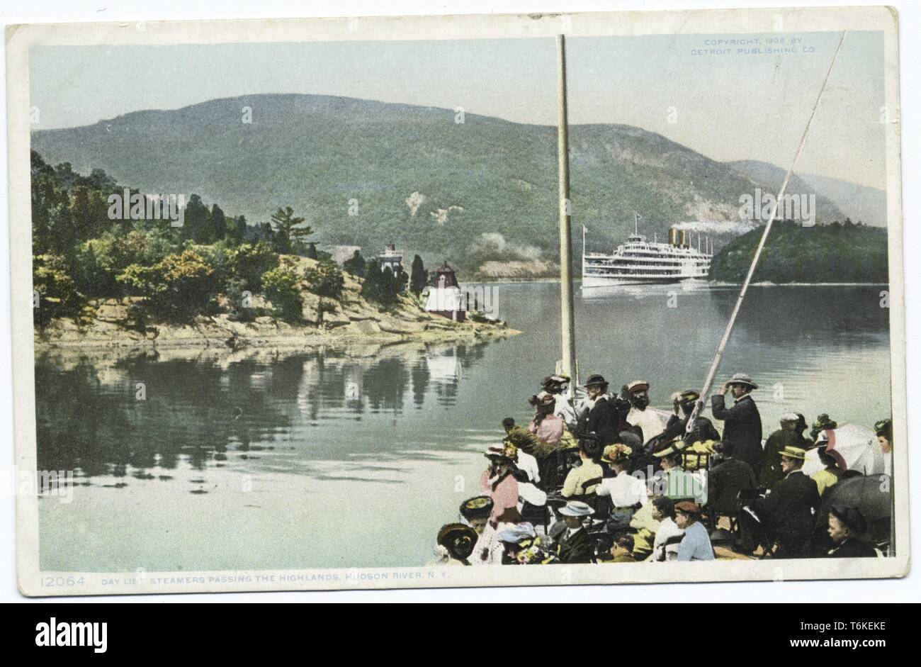 Detroit Publishing Company vintage postcard depicting Hudson River Day ...