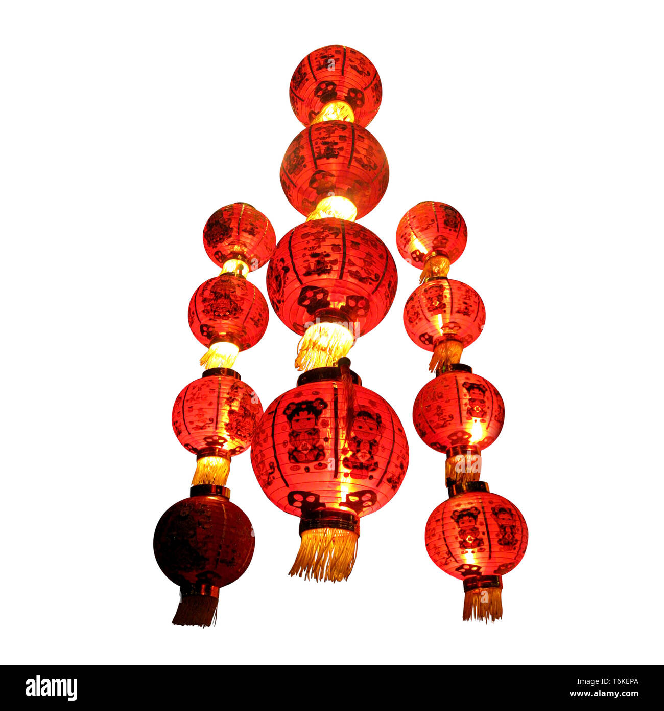 Lanterns in night Cut Out Stock Images & Pictures - Alamy