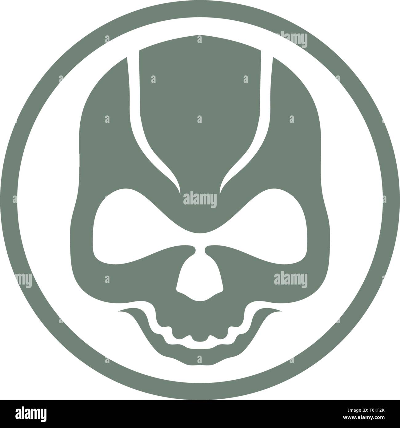 Skull head logo and symbol vector Stock Vector Image & Art - Alamy