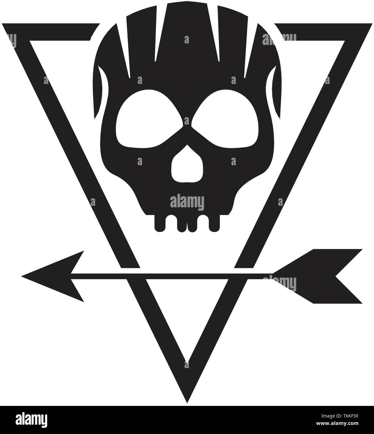 Skull head logo and symbol vector Stock Vector Image & Art - Alamy
