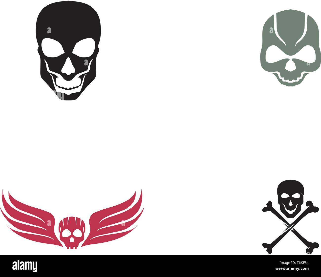 Skull head logo and symbol vector Stock Vector Image & Art - Alamy