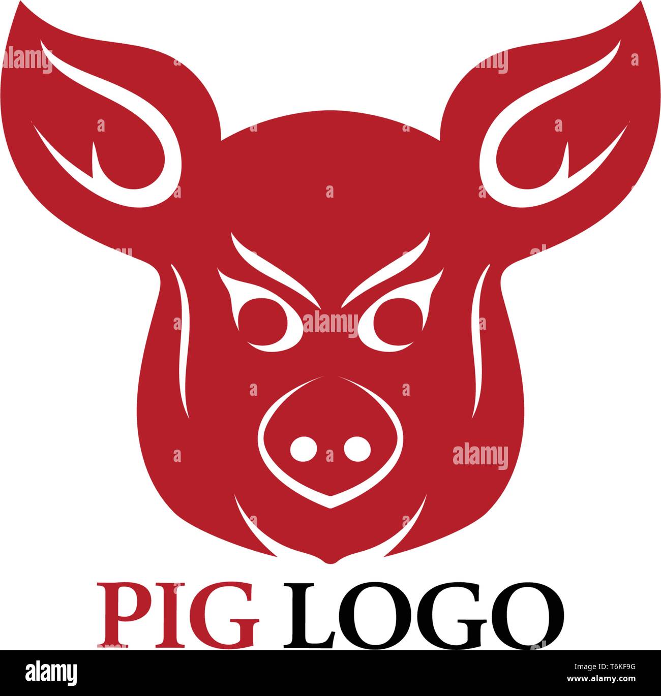 Pig head logo animal vector Stock Vector Image & Art - Alamy