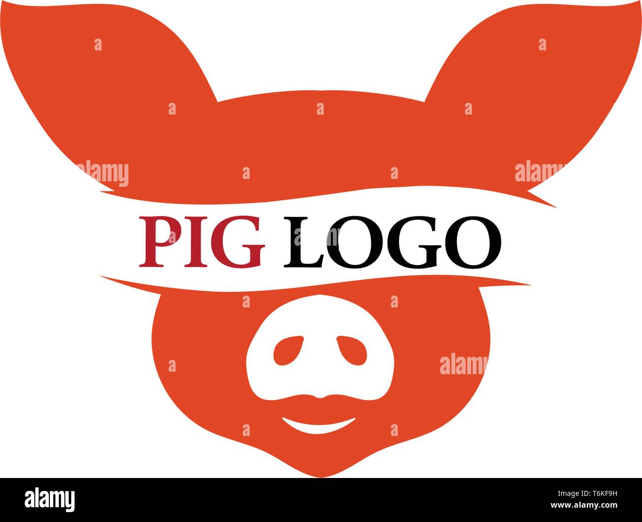 Pig head logo animal vector Stock Vector Image & Art - Alamy