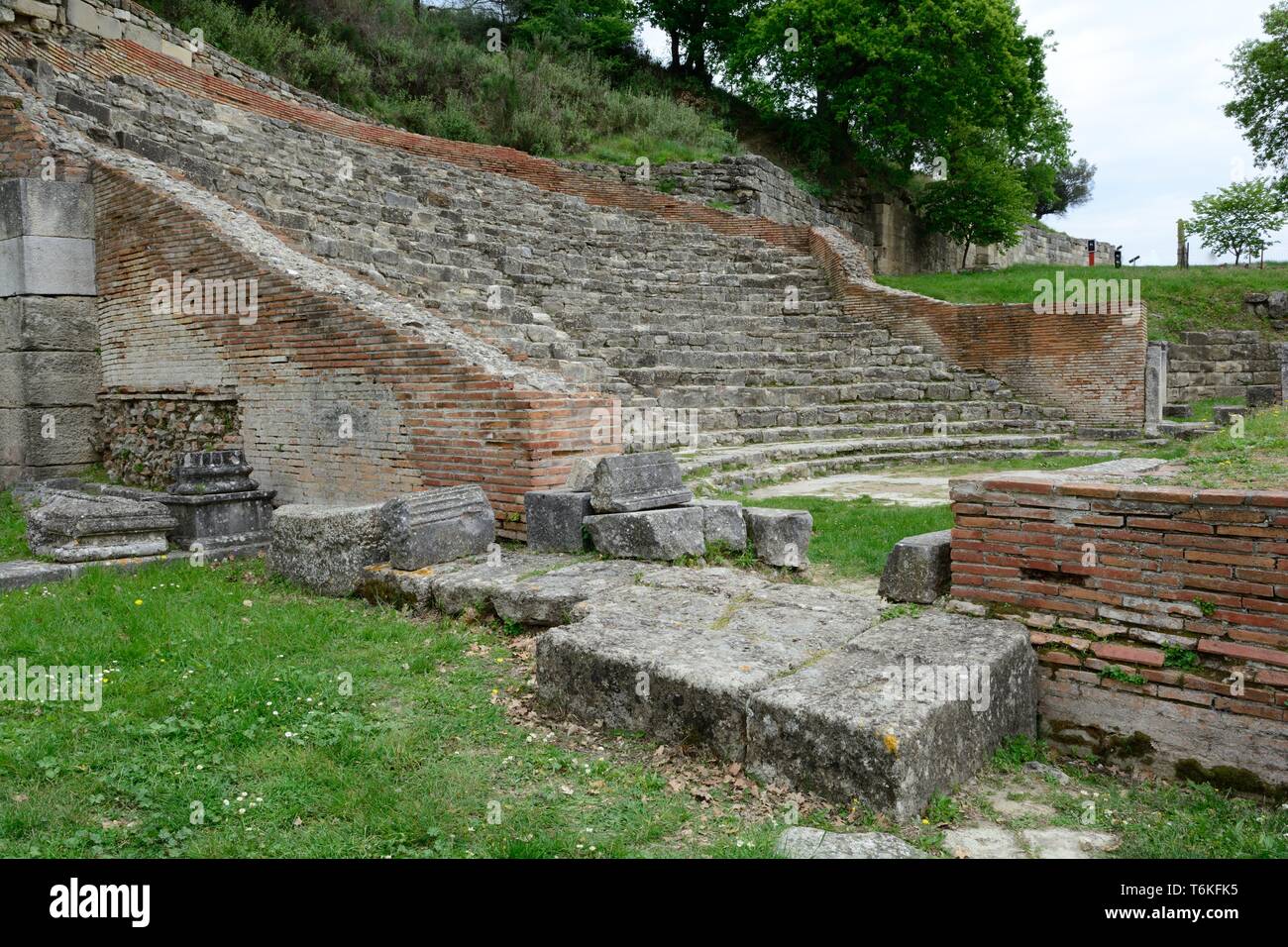 Amphitheatre at the ancient city of Apollonia Albania Stock Photo - Alamy