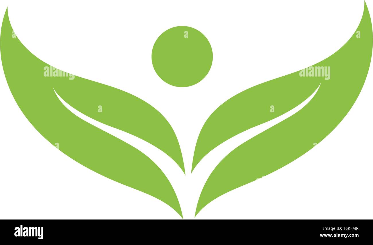 Leaf green nature logo and symbol health Stock Vector Image & Art - Alamy