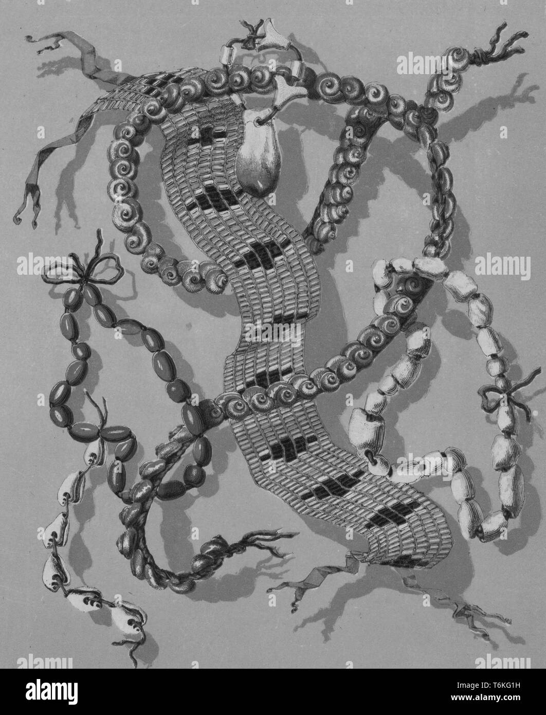 Wampum bead Black and White Stock Photos & Images - Alamy