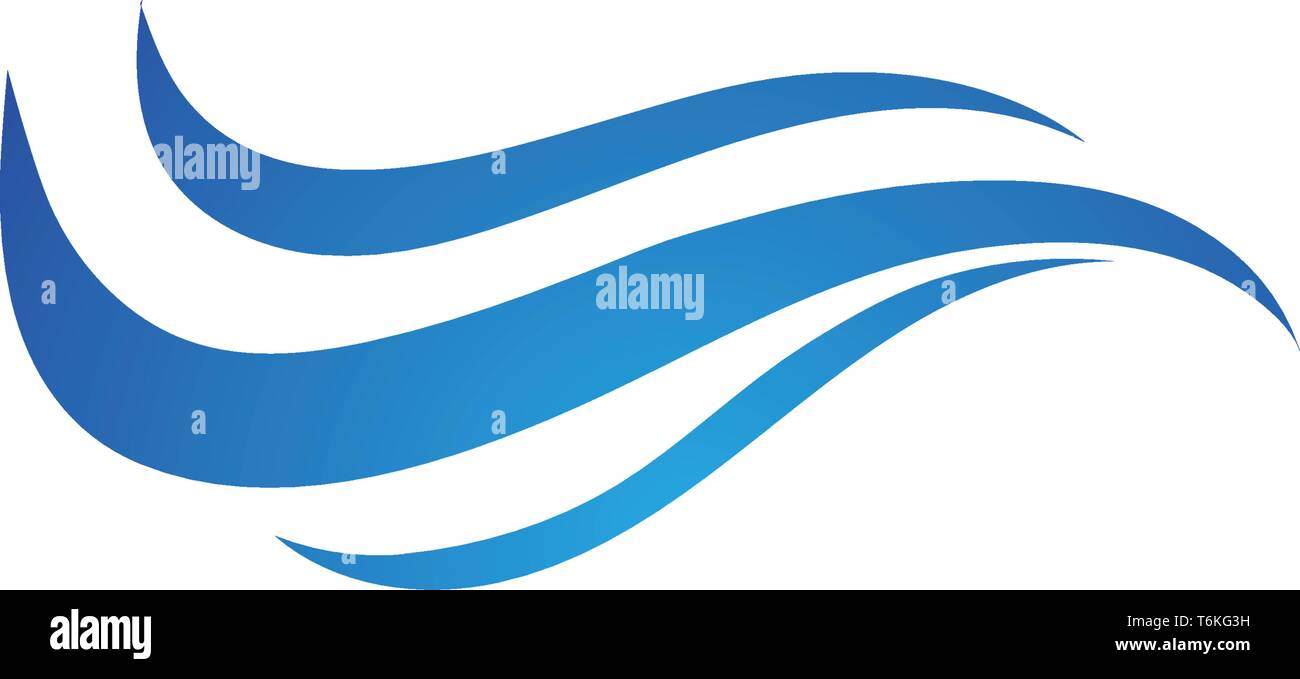 Water Wave symbol and icon Logo Template vector Stock Vector Image ...