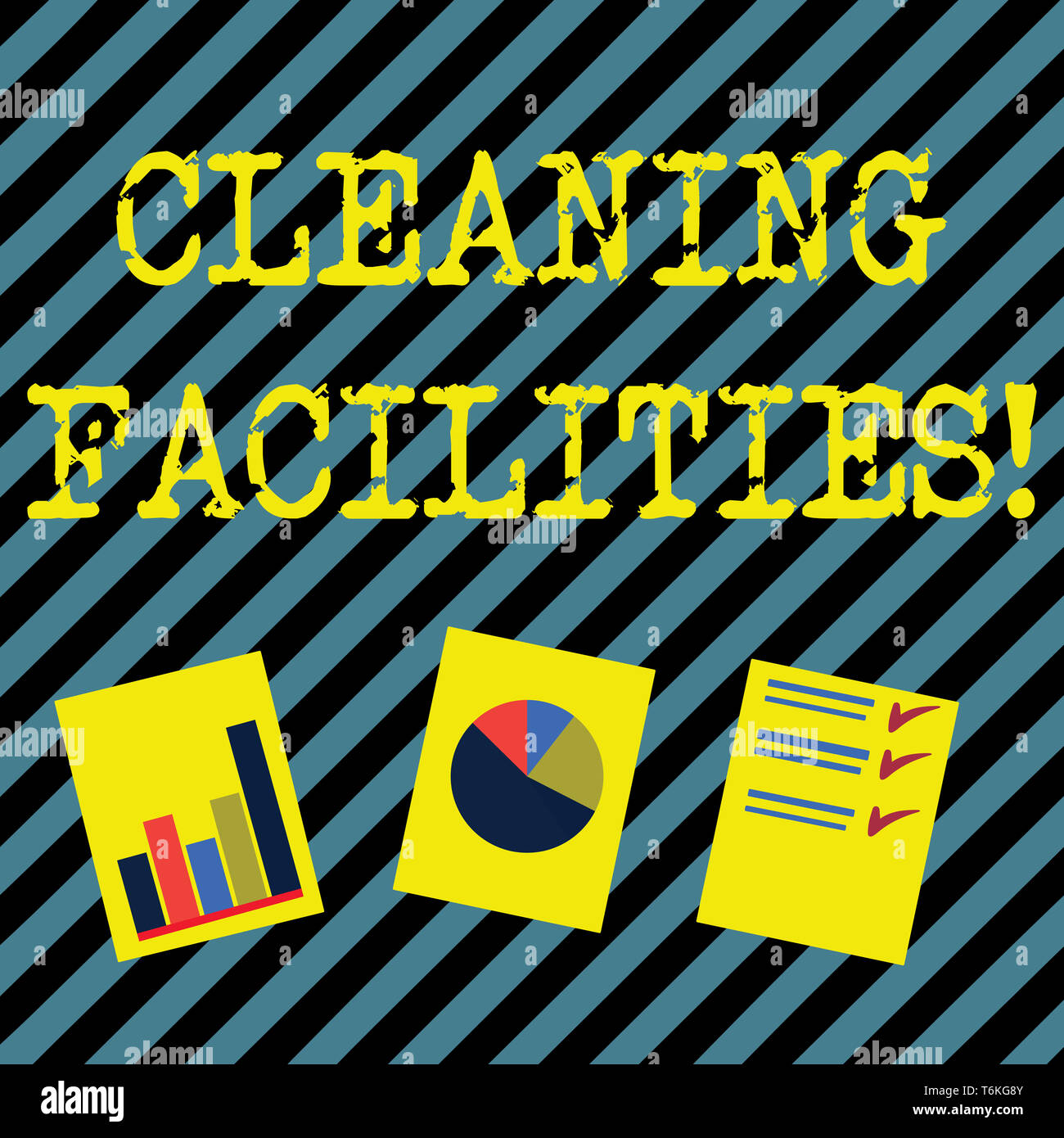 Text sign showing Cleaning Facilities. Business photo showcasing Place ...