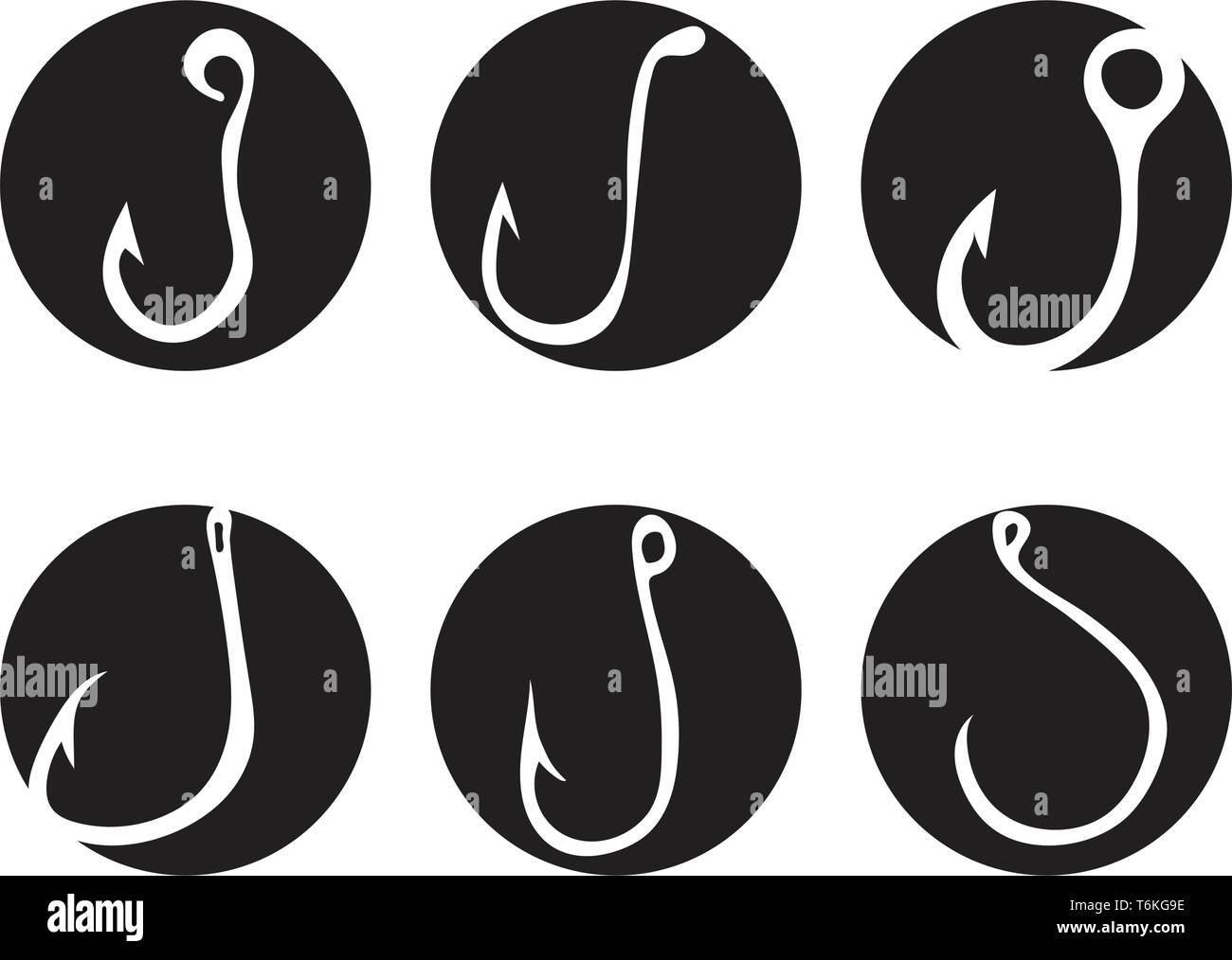 Fishing hooks vector image Stock Vector Image & Art - Alamy