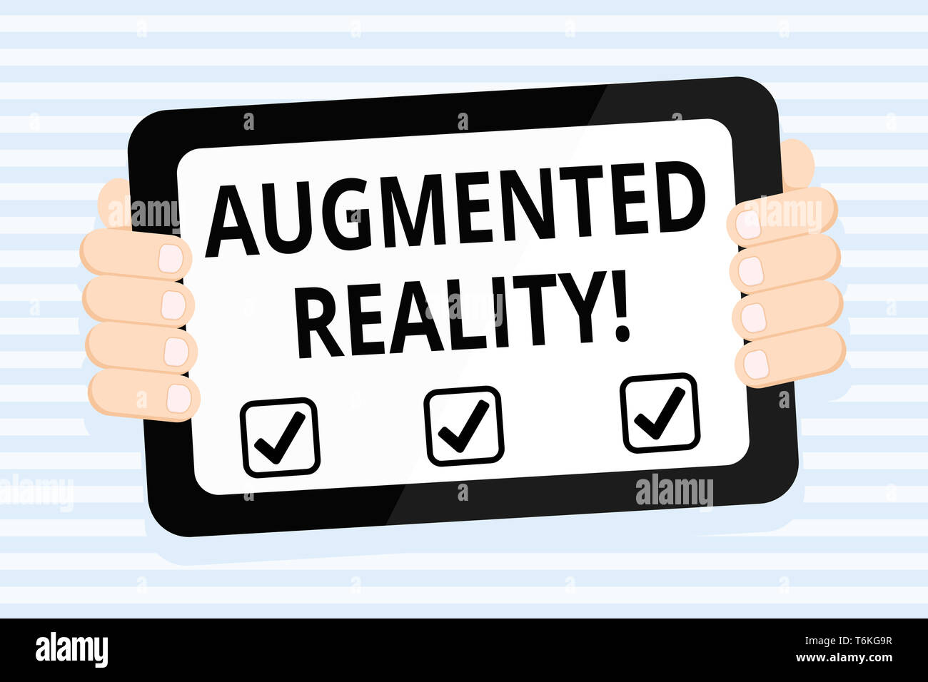 Writing note showing Augmented Reality. Business concept for ...