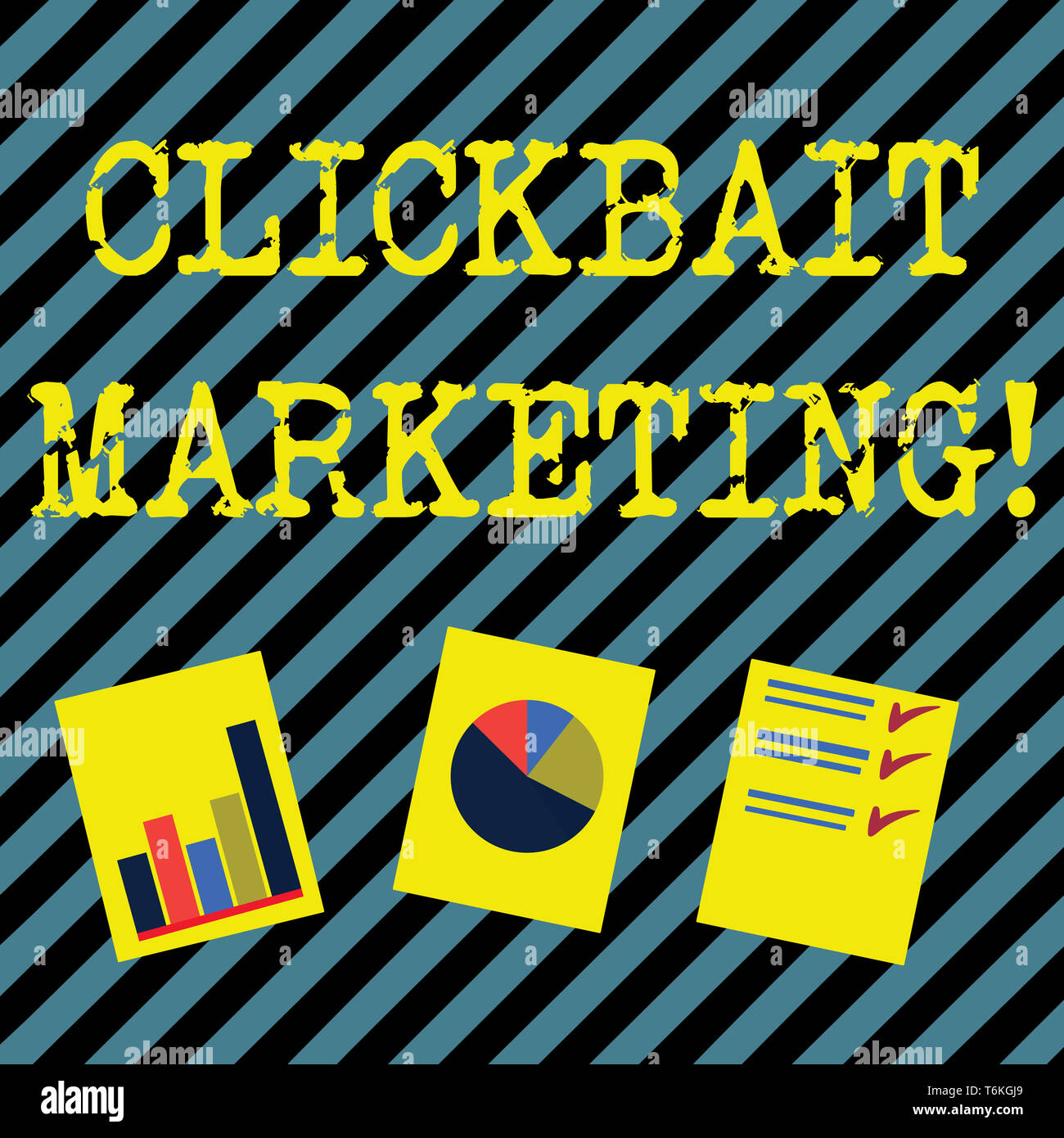 Text sign showing Clickbait Marketing. Business photo showcasing Online ...