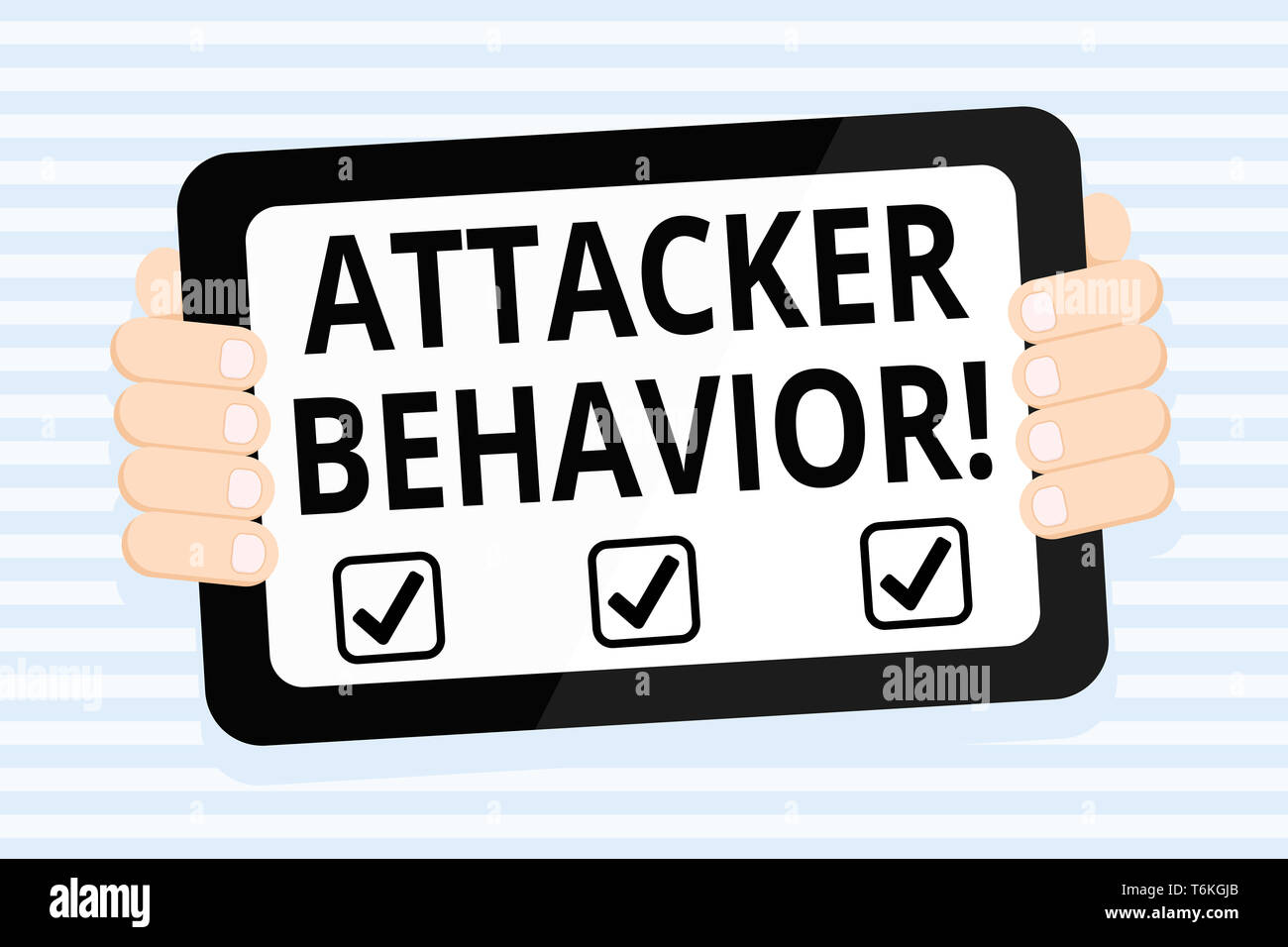 Writing note showing Attacker Behavior. Business concept for analyze ...