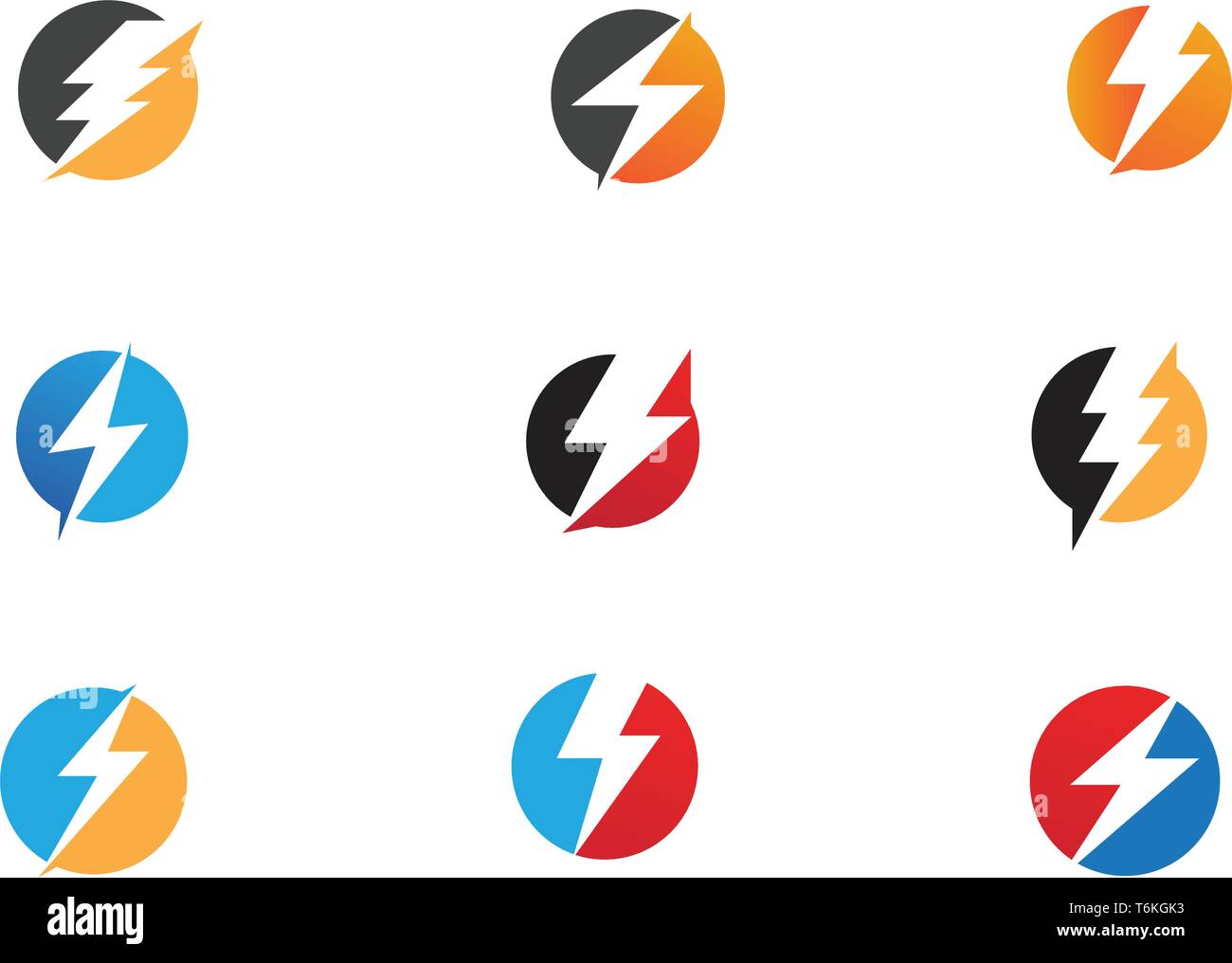 Flash thunderbolt Template vector icon illustration Stock Vector Image ...