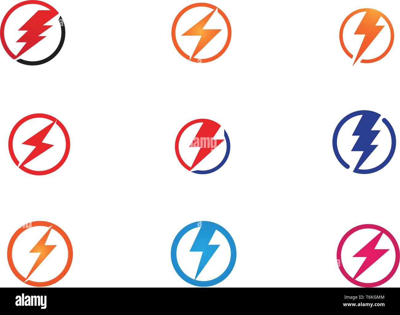Flash thunderbolt Template vector icon illustration Stock Vector Image ...