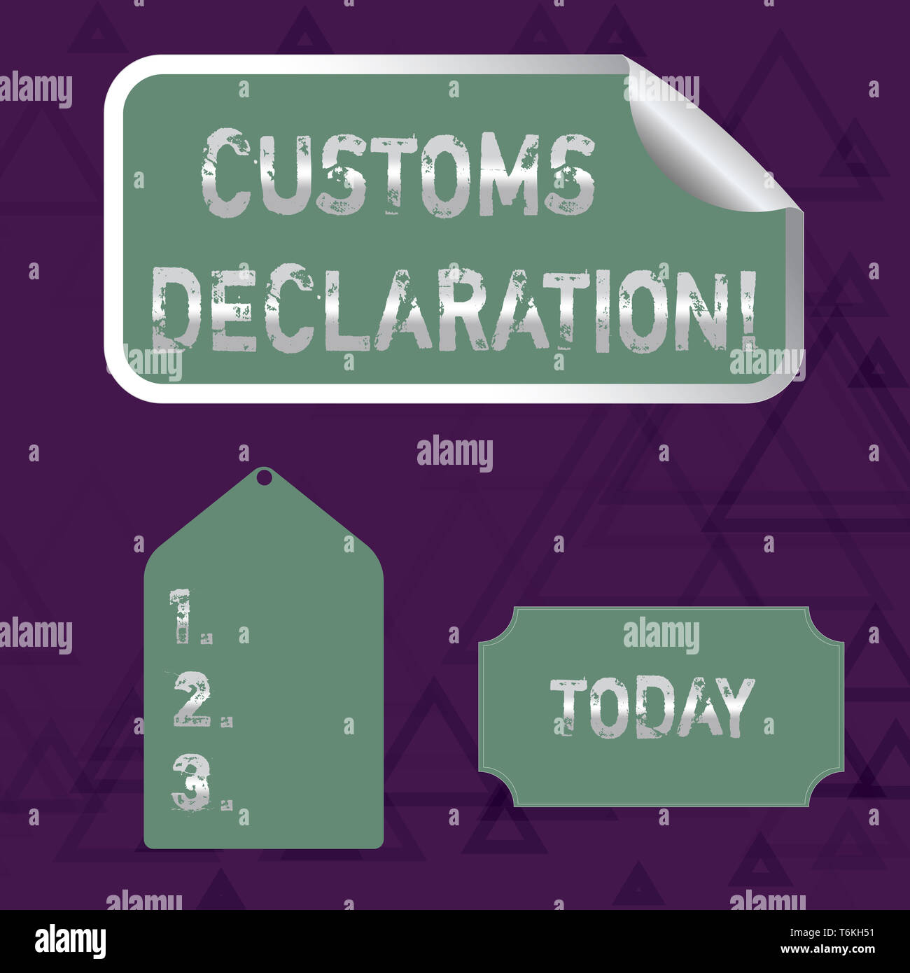 Writing note showing Customs Declaration. Business concept for Official ...