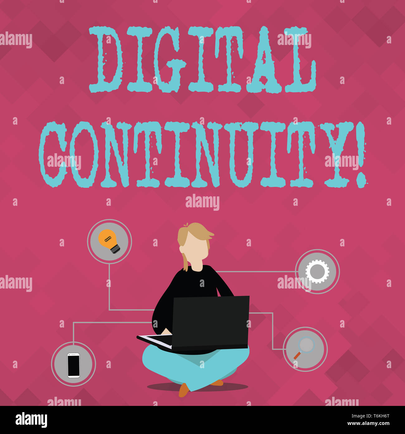 Writing note showing Digital Continuity. Business concept for ability ...