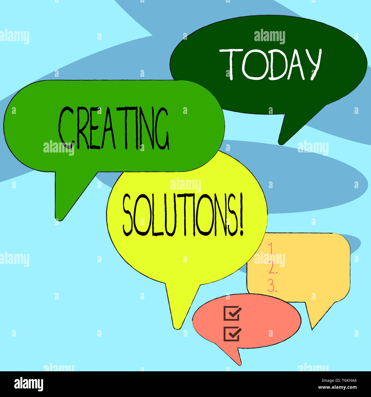 Handwriting text writing Creating Solutions. Conceptual photo Make ways ...