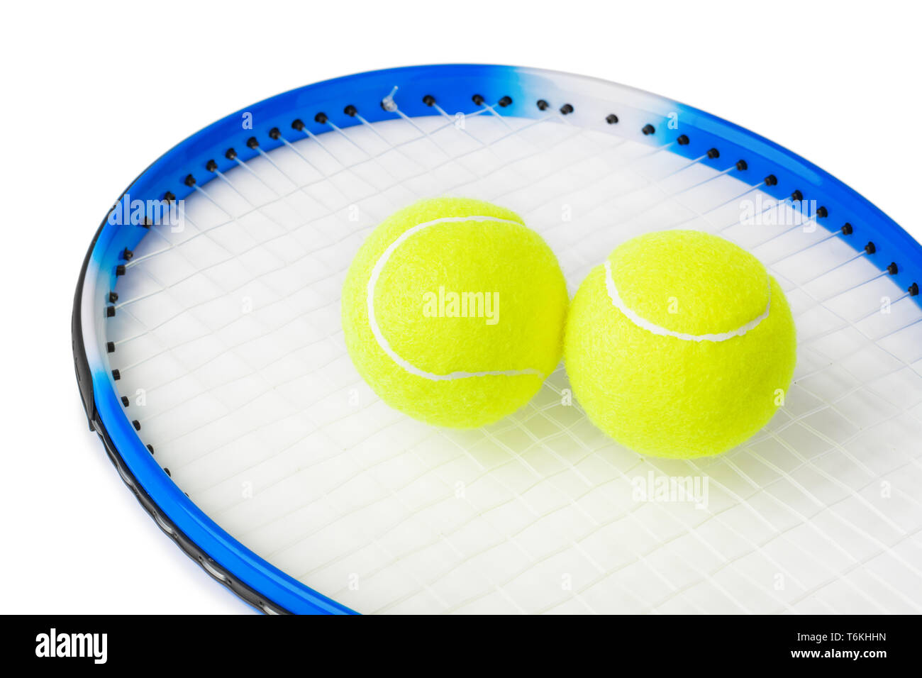 Tennis racket and balls Stock Photo - Alamy