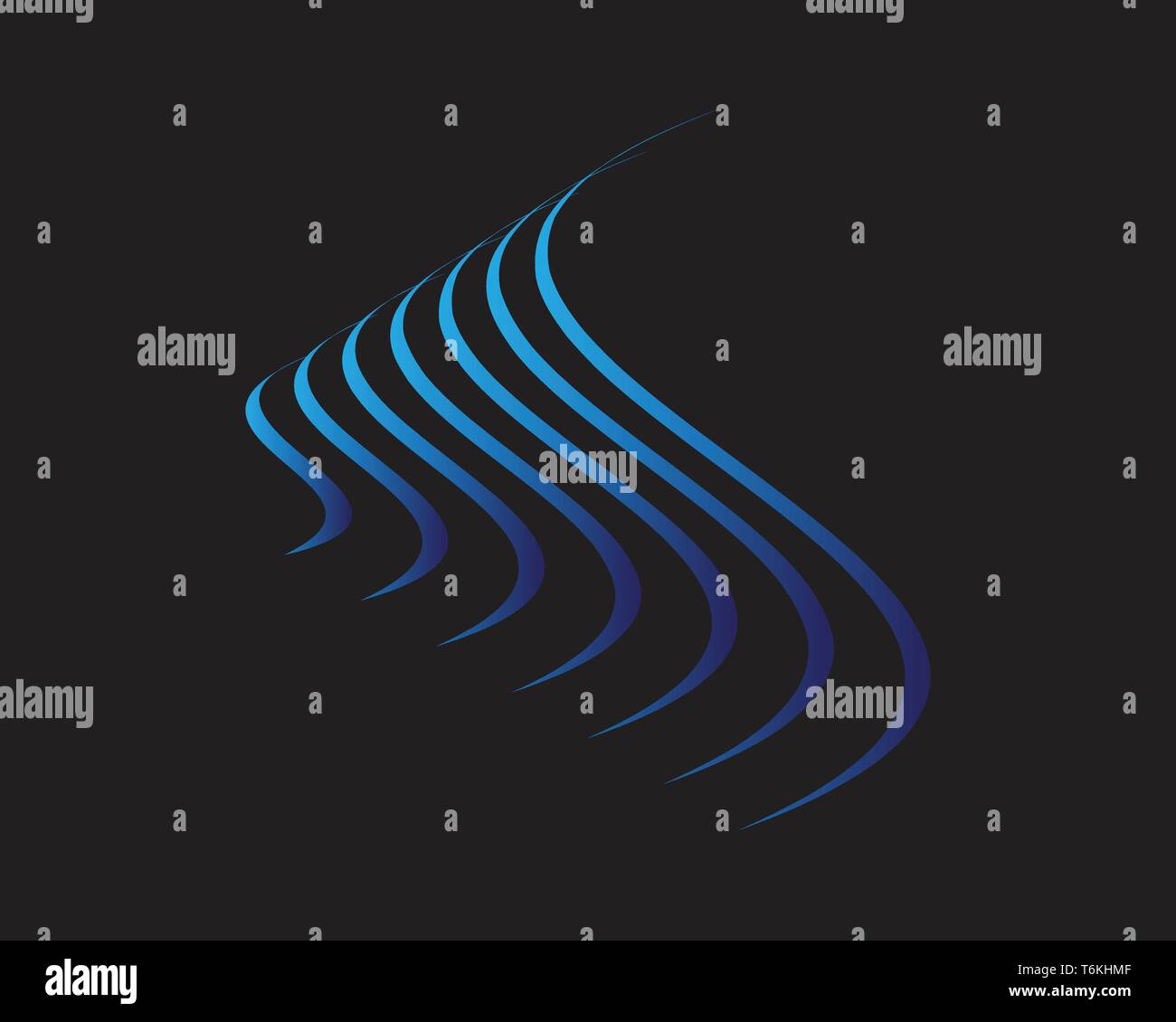 Modern colorful flow poster. Wave Liquid shape in blue color background ...