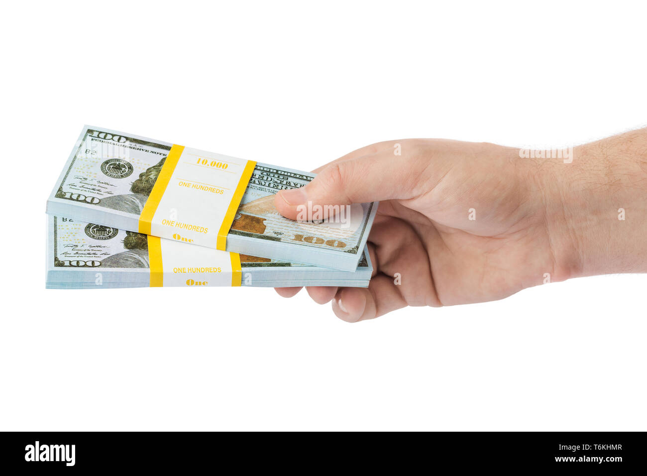 Hand with money Stock Photo - Alamy