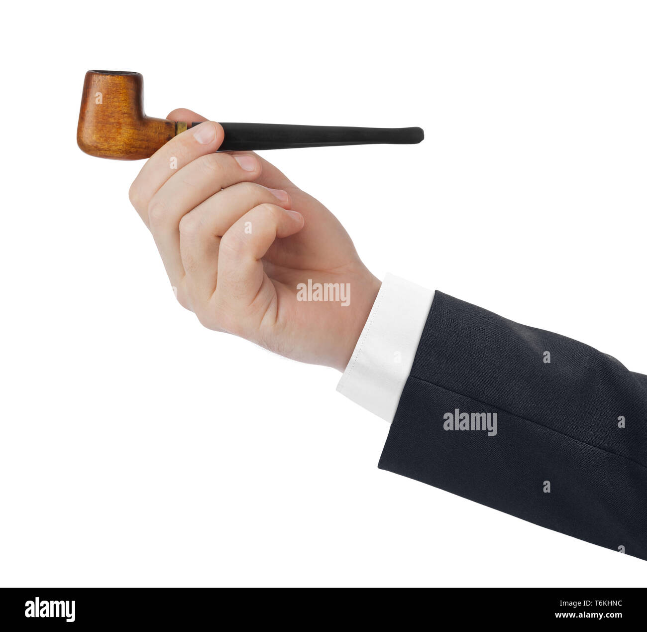Hand with smoking pipe Stock Photo - Alamy