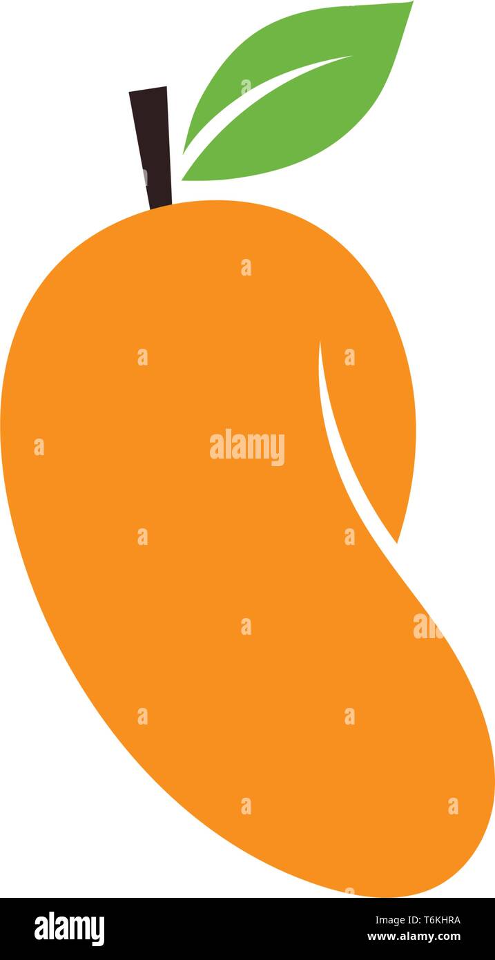 Mango in flat style. Mango vector logo. Mango icon Stock Vector Image ...