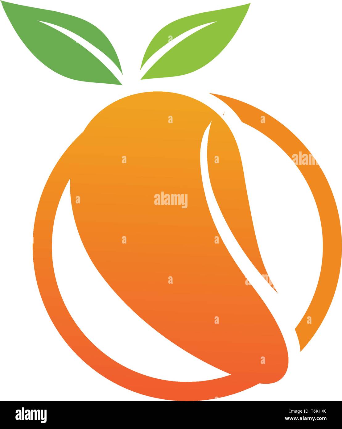 Mango in flat style. Mango vector logo. Mango icon Stock Vector Image ...