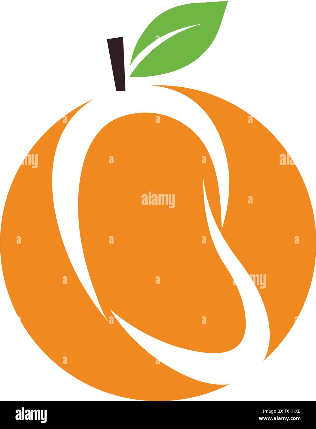 Mango in flat style. Mango vector logo. Mango icon Stock Vector Image ...