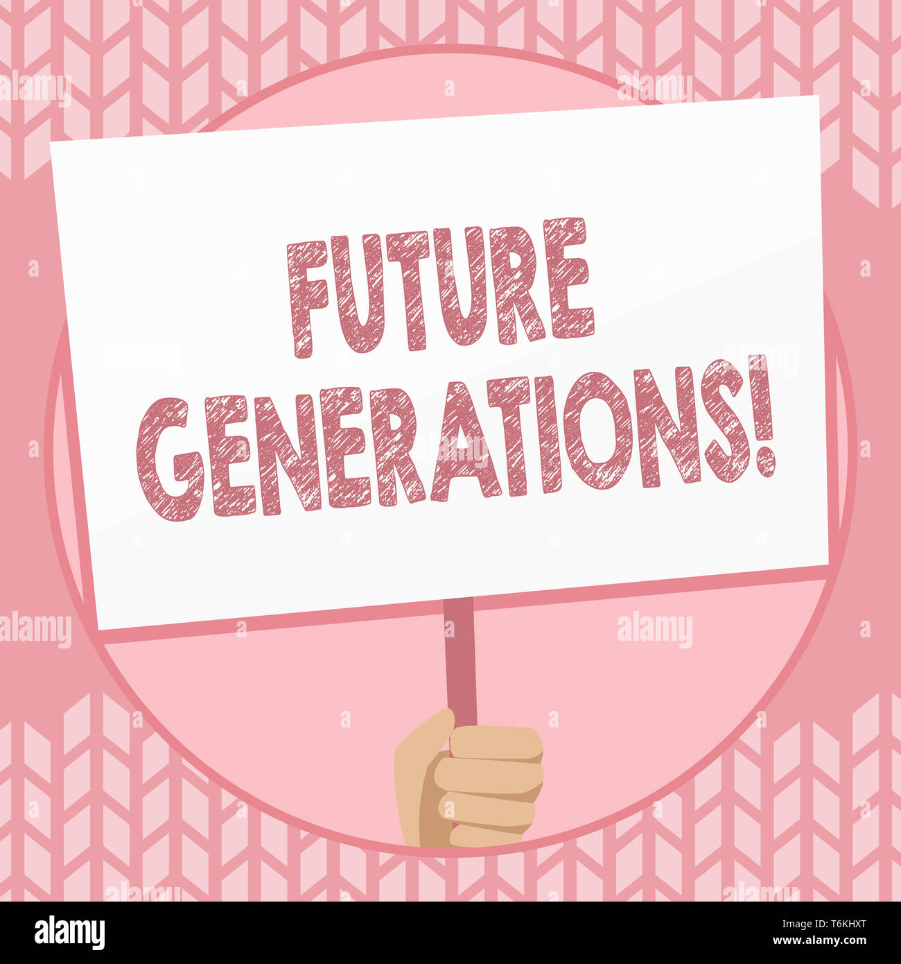 Writing note showing Future Generations. Business concept for ...
