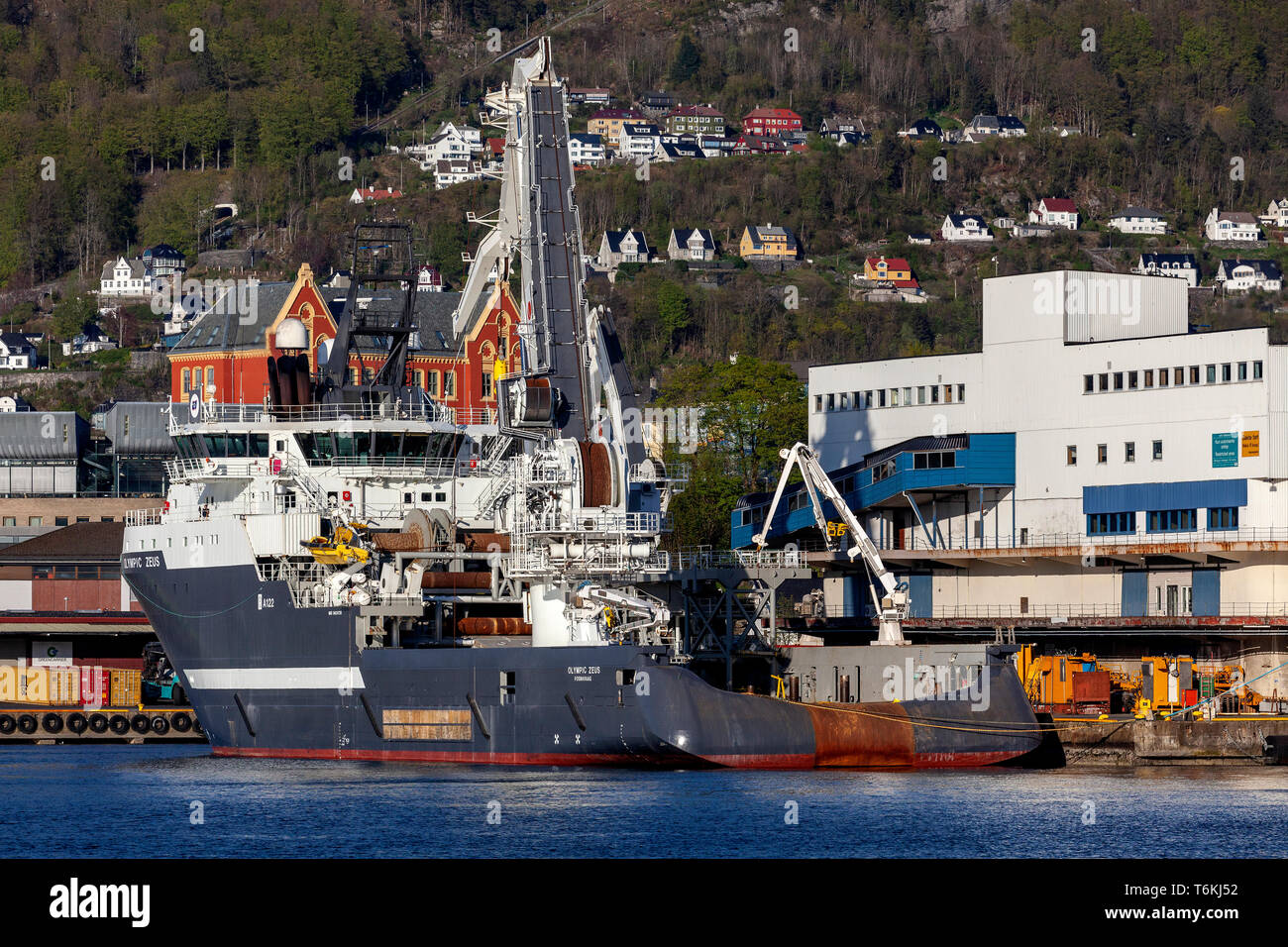 Offshore AHTS anchor handling and construction vessel Olympic Zeus ...