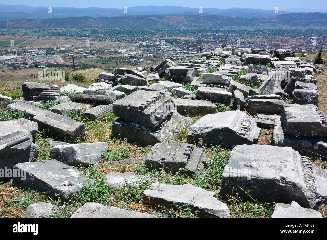 Acropolis, Pergamon, Pergamum, Turkey, UNESCO World Heritage Site Stock ...
