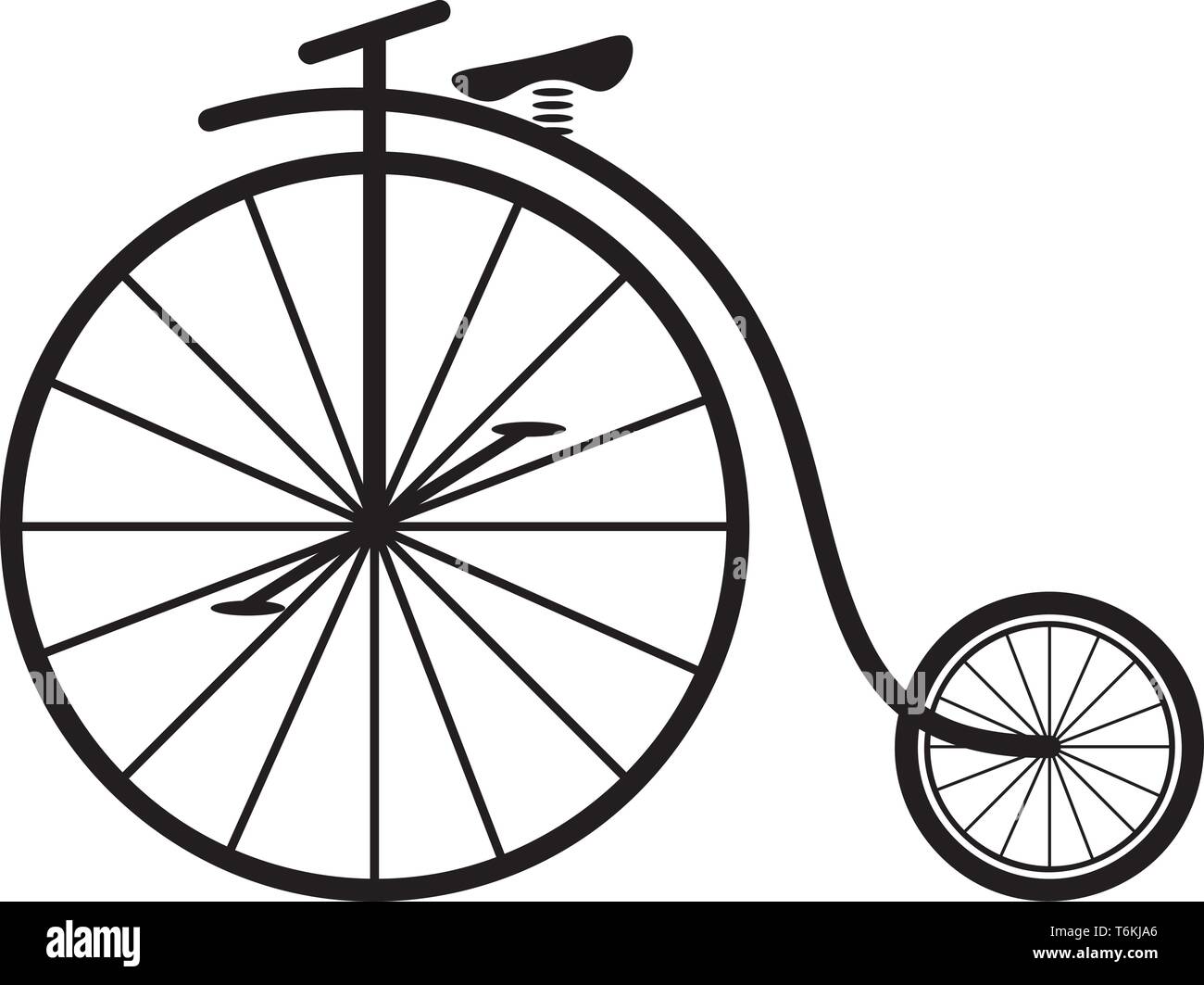 Old fashioned penny farthing bike Stock Vector Images - Alamy