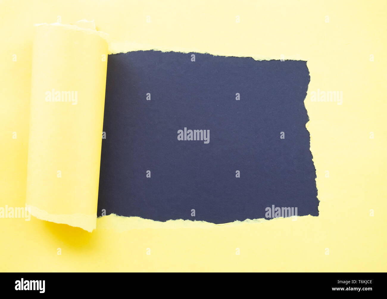 Torn yellow paper hi-res stock photography and images - Alamy