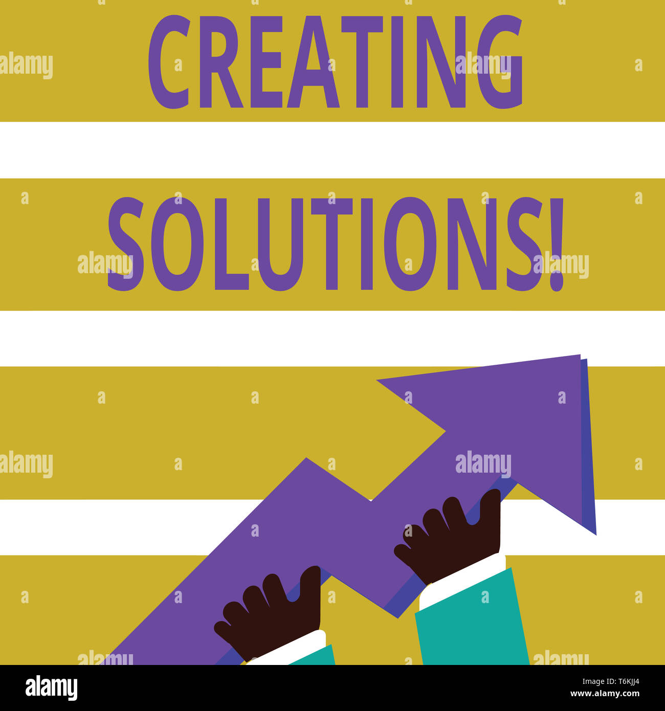 Writing note showing Creating Solutions. Business concept for Make ways ...