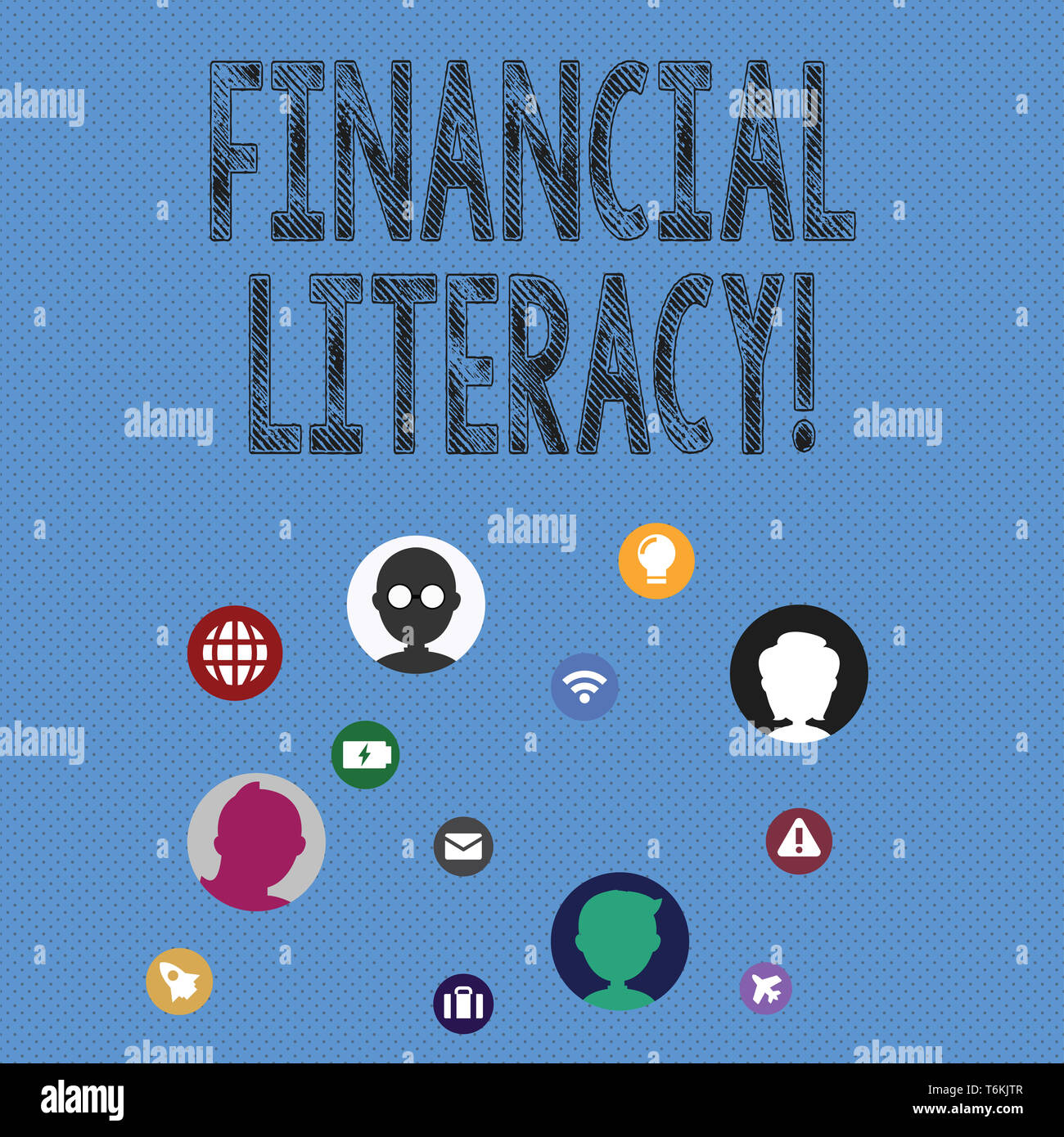 Writing note showing Financial Literacy. Business concept for education ...