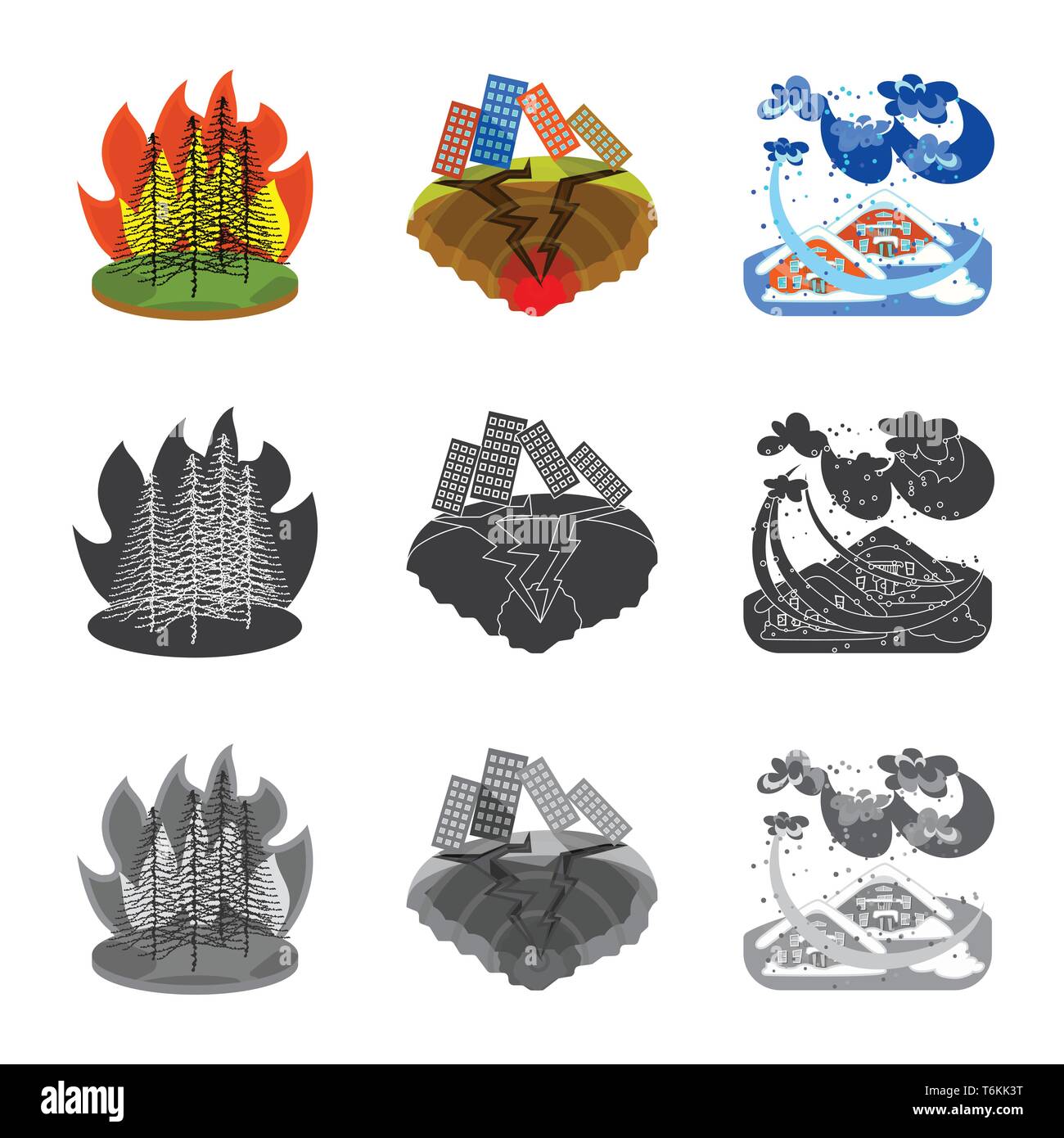 Vector illustration of weather and distress logo. Collection of weather ...