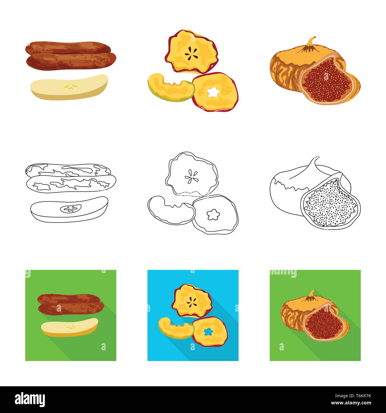 Vector design of food and raw icon. Collection of food and nature stock ...