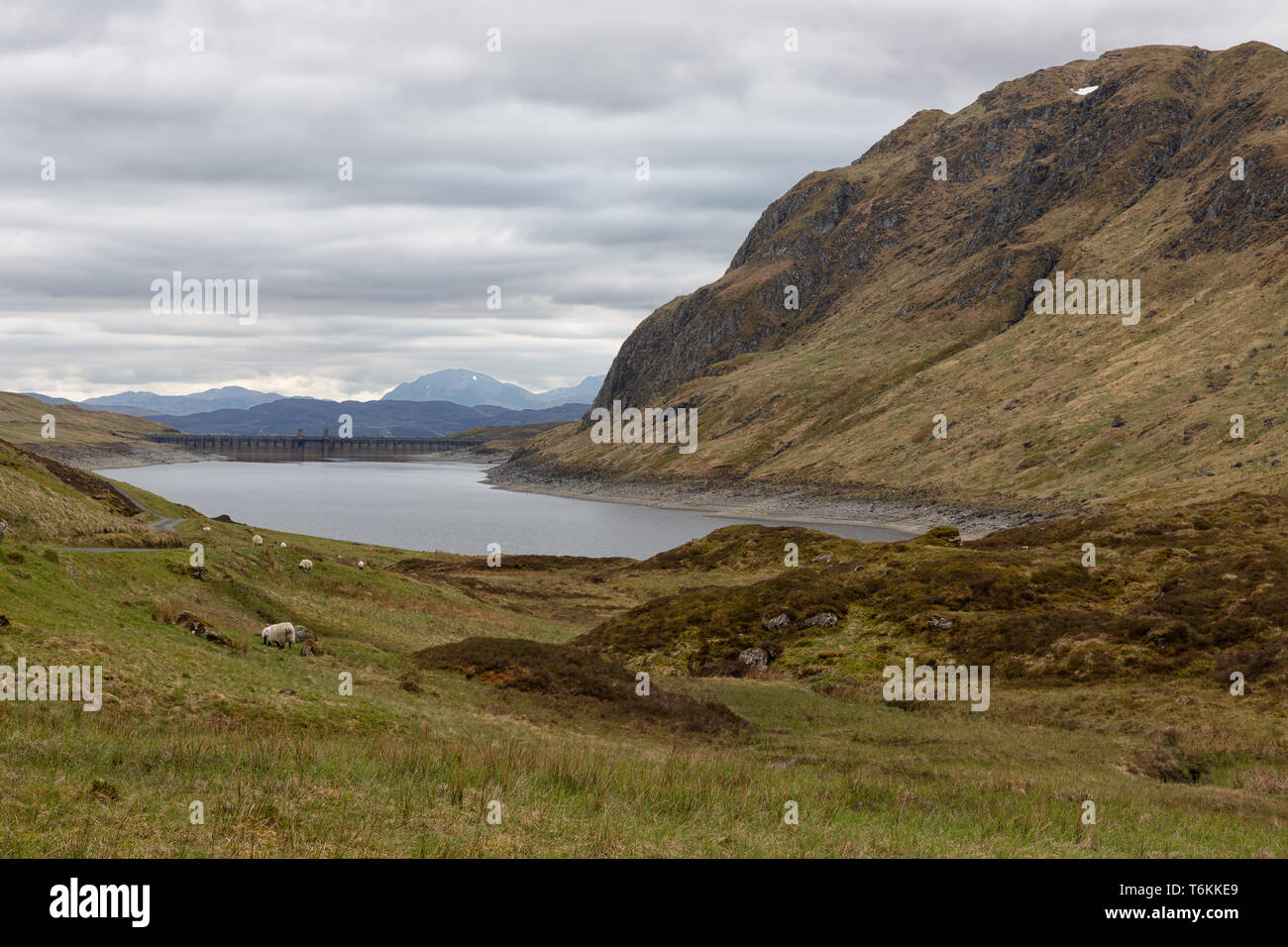 Lochan reservoir Scottish Trossachs near Loch Tay and Ben Lawers Stock ...
