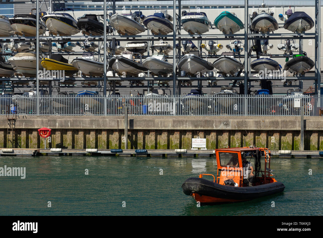 Portsmouth marina with boats Stored At KB Dry Stack, Camber Dock ...