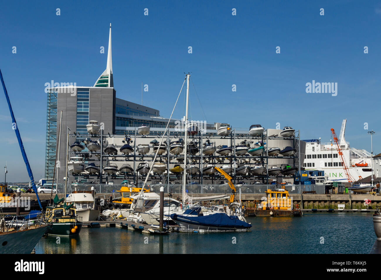 Portsmouth marina with boats Stored At KB Dry Stack, Camber Dock ...
