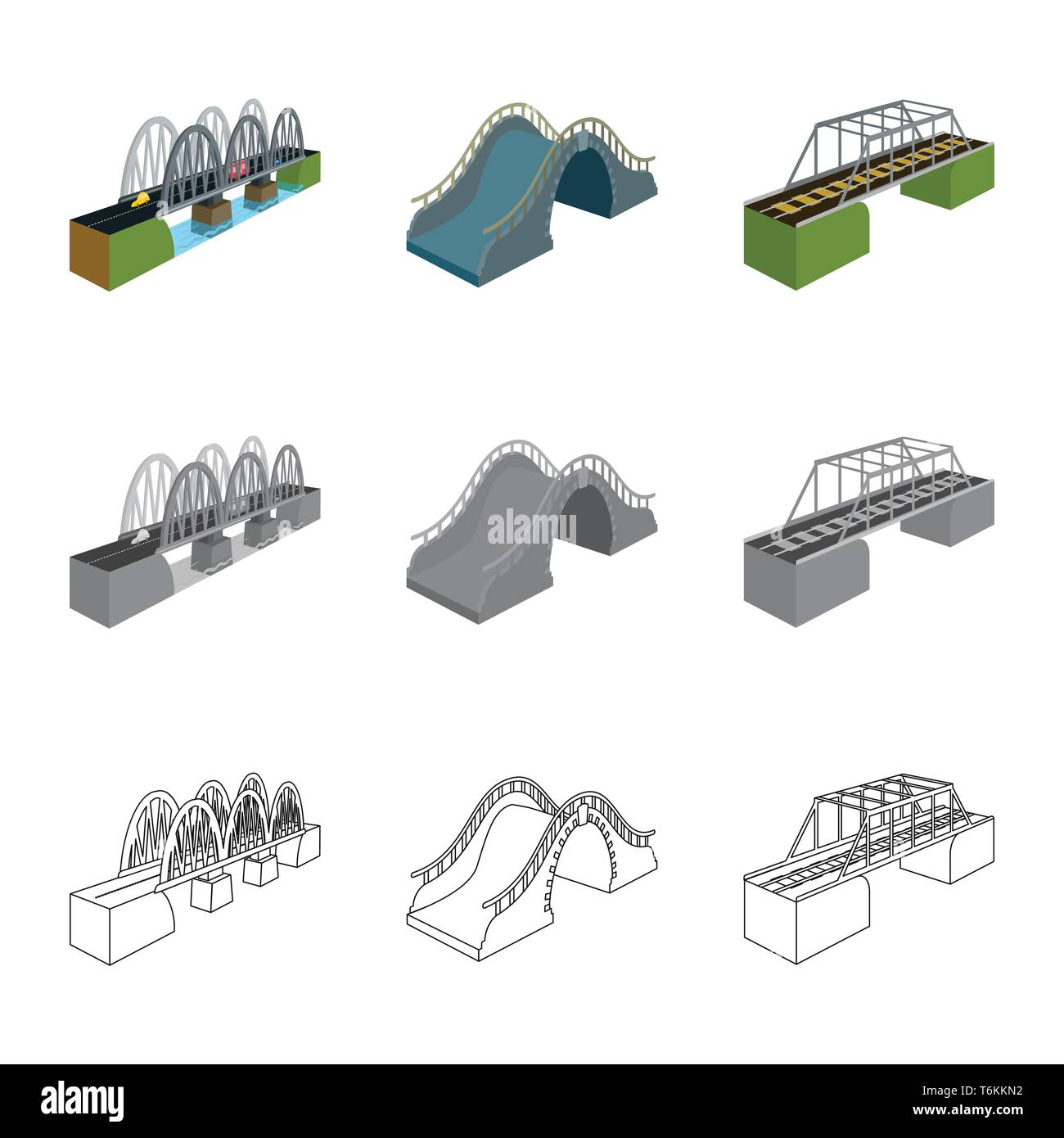 Old railway bridge concrete Cut Out Stock Images & Pictures - Alamy