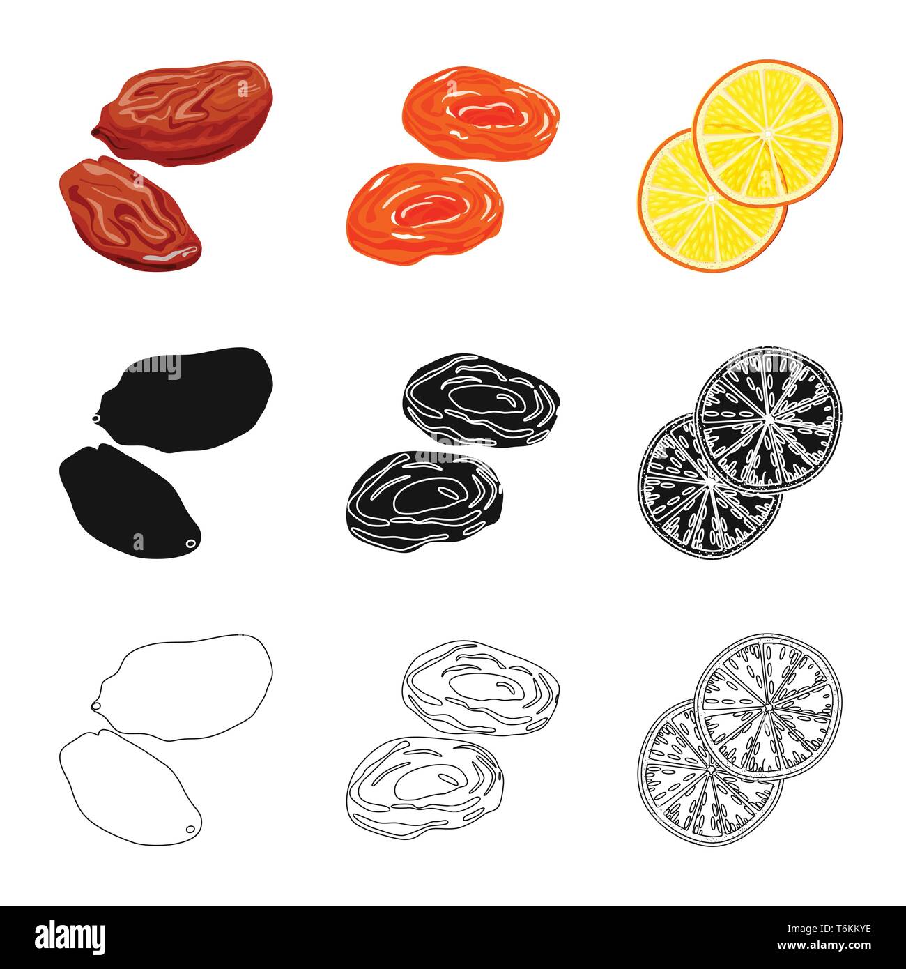 Vector illustration of food and raw sign. Collection of food and nature ...