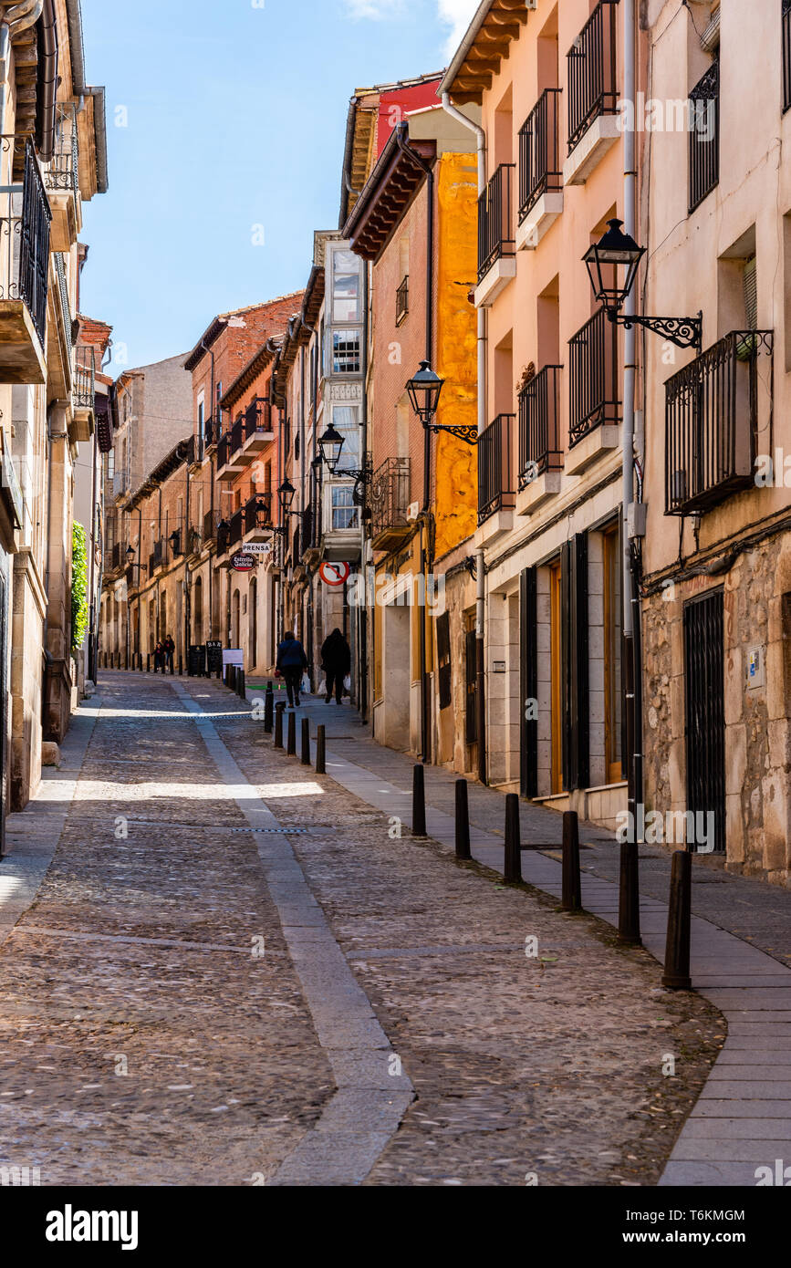 Lerma, Spain - April 16, 2019: Scenic view of the old medieval town of ...