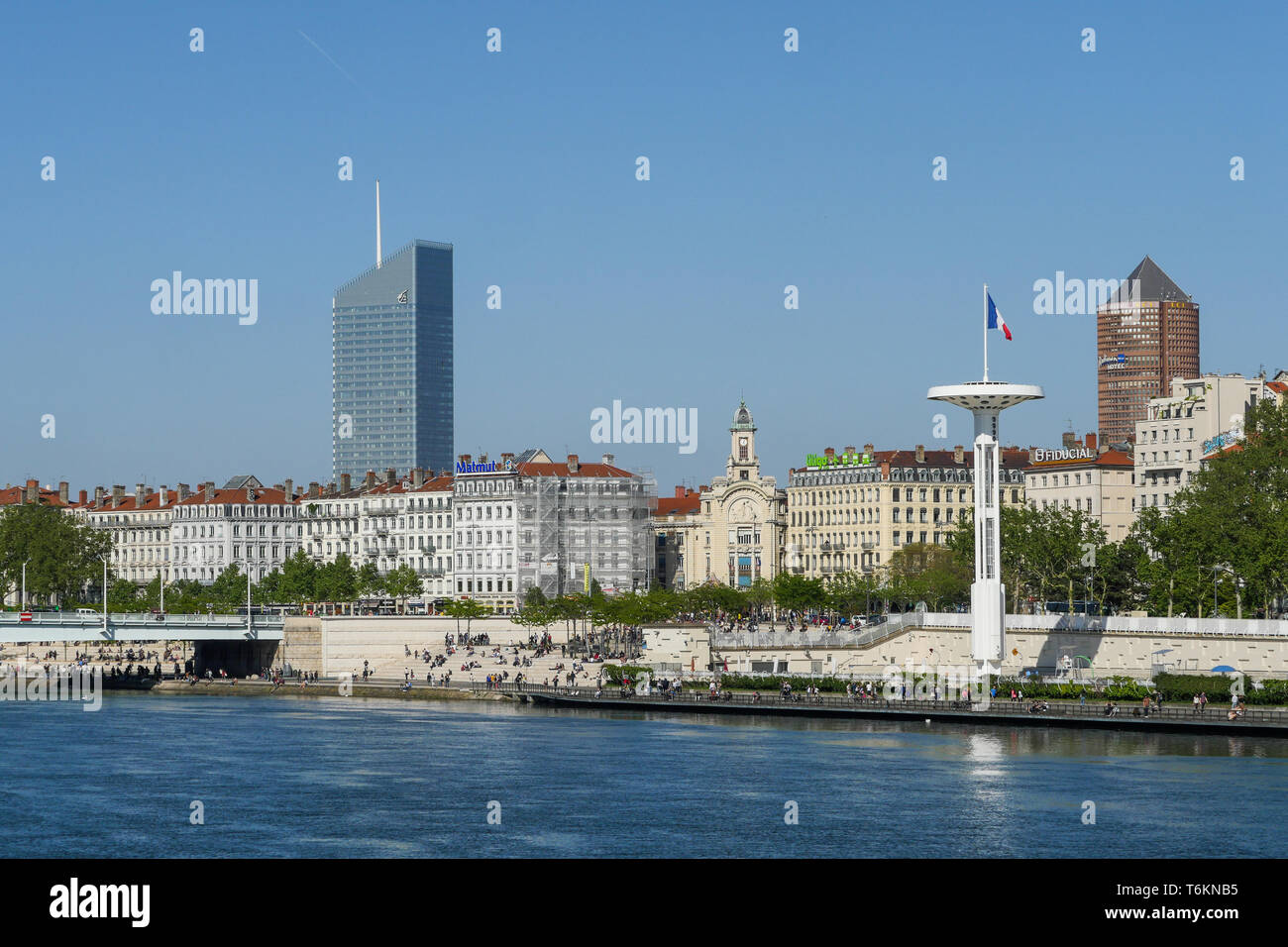 Rhone river quays, Lyon, France Stock Photo - Alamy