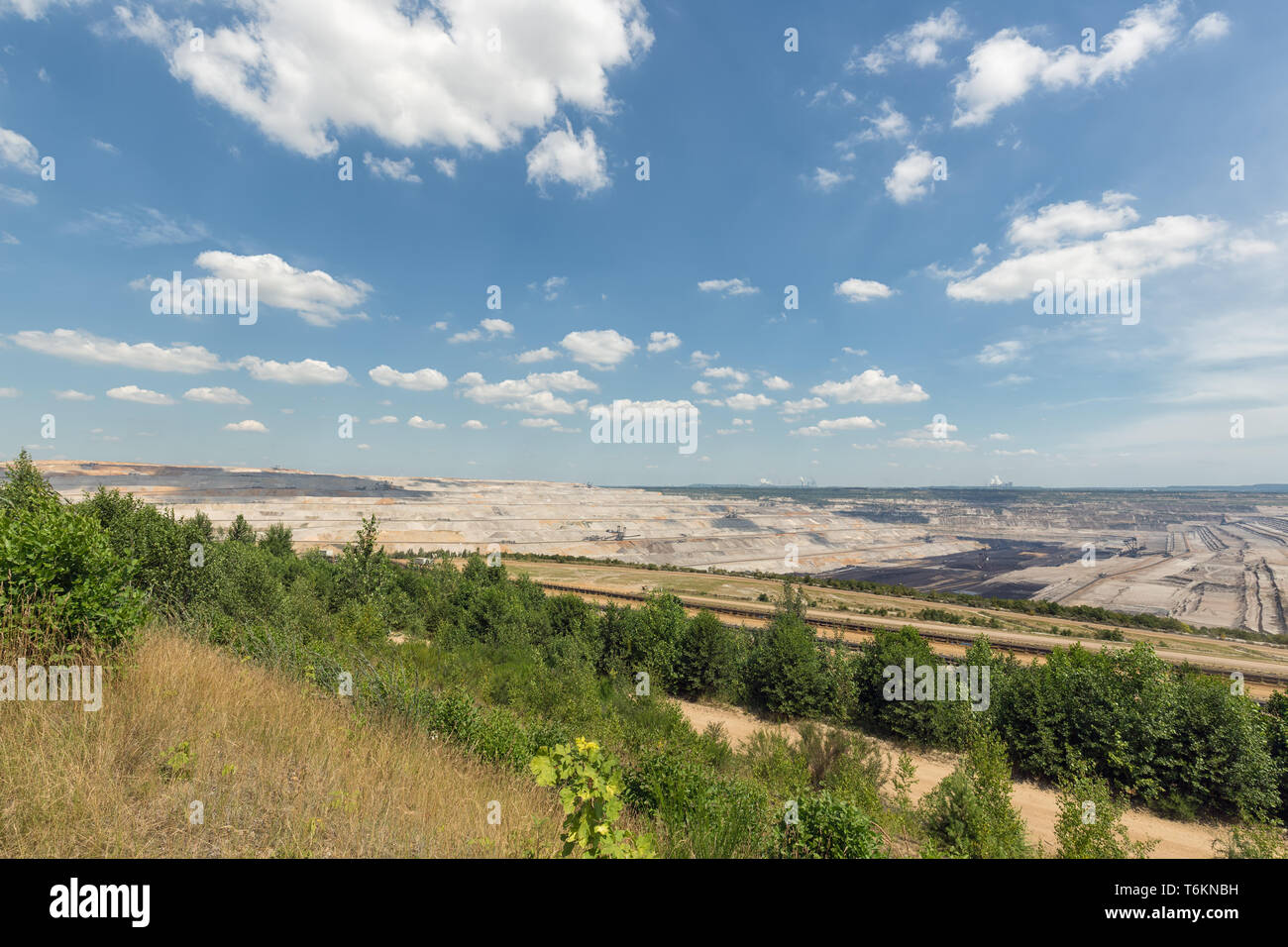 View at open pit mine Hambach with brown coal digging Stock Photo - Alamy
