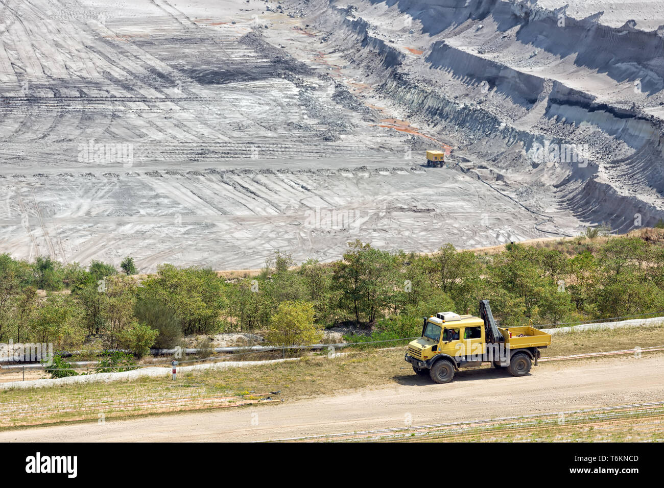 View at open pit mine Hambach with brown coal digging Stock Photo - Alamy